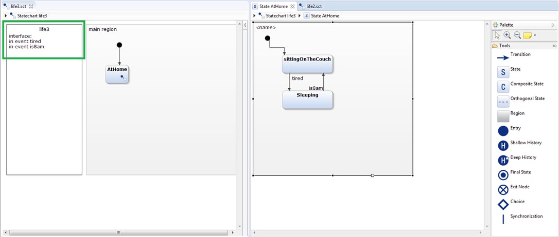 Structuring your statecharts with subdiagrams